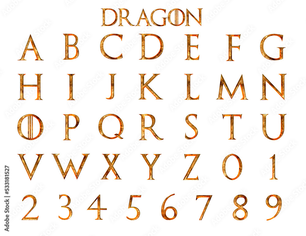 Dragon Alphabet Letters