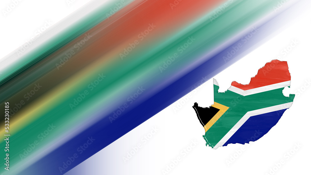 Map of South Africa, flag map Stock Illustration | Adobe Stock