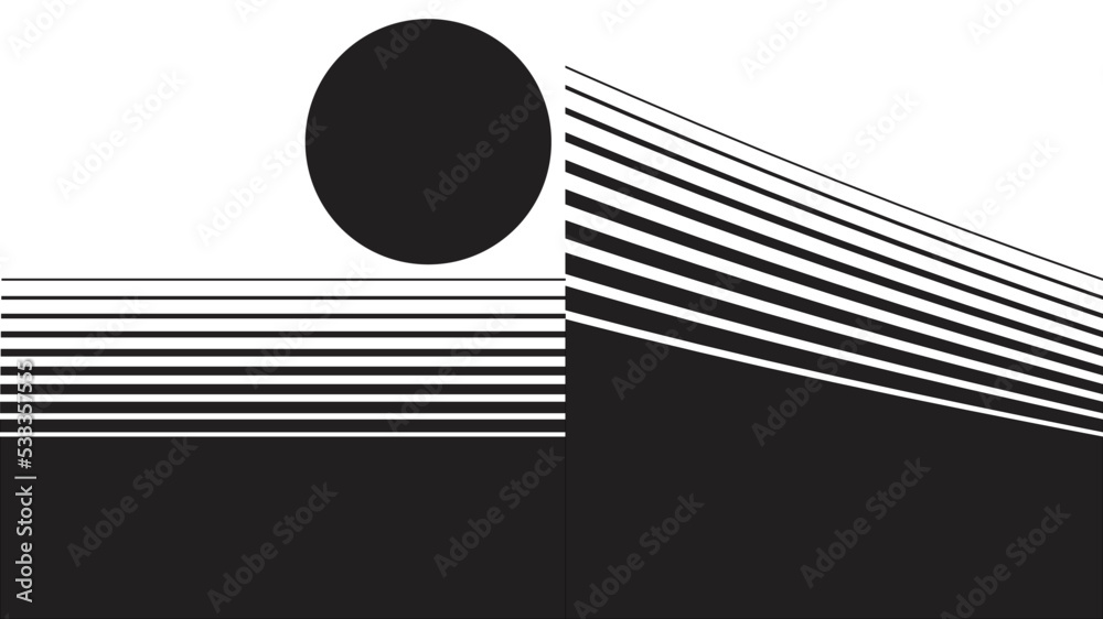 Abstract motion graphic design background . Dot and horizontal lines ...
