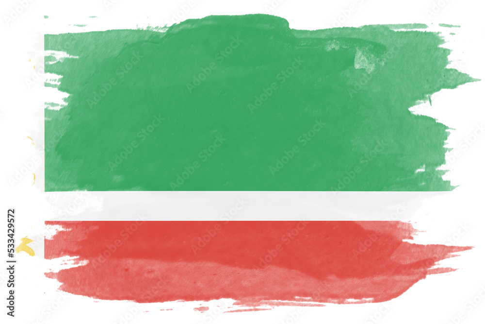 Chechnya flag brush stroke, national flag Stock Illustration | Adobe Stock