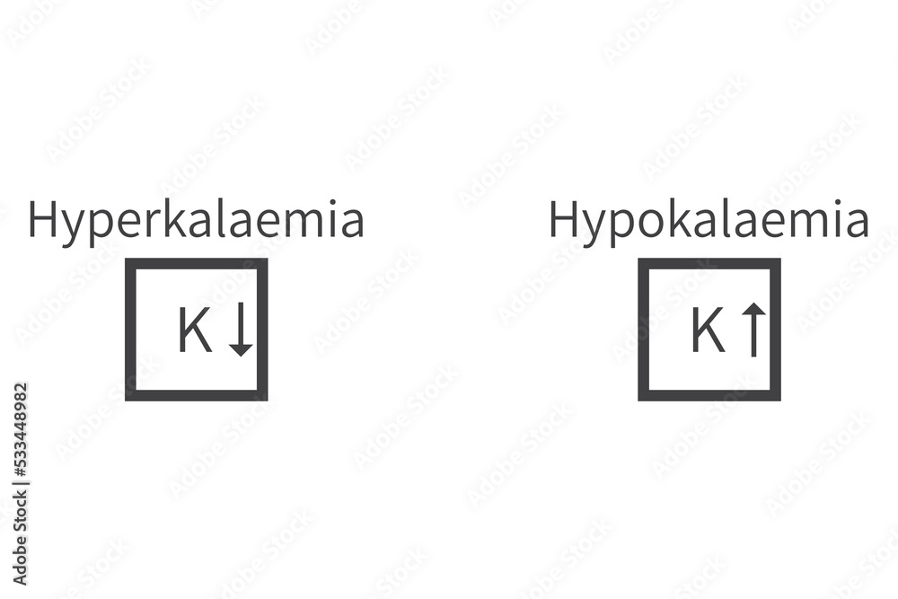 Hyperkalaemia and Hypokalaemia – Potassium K excess and deficit ...
