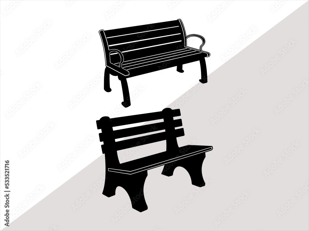 Image vectorielle Stock Park bench svg, Bench svg, Wooden park bench ...