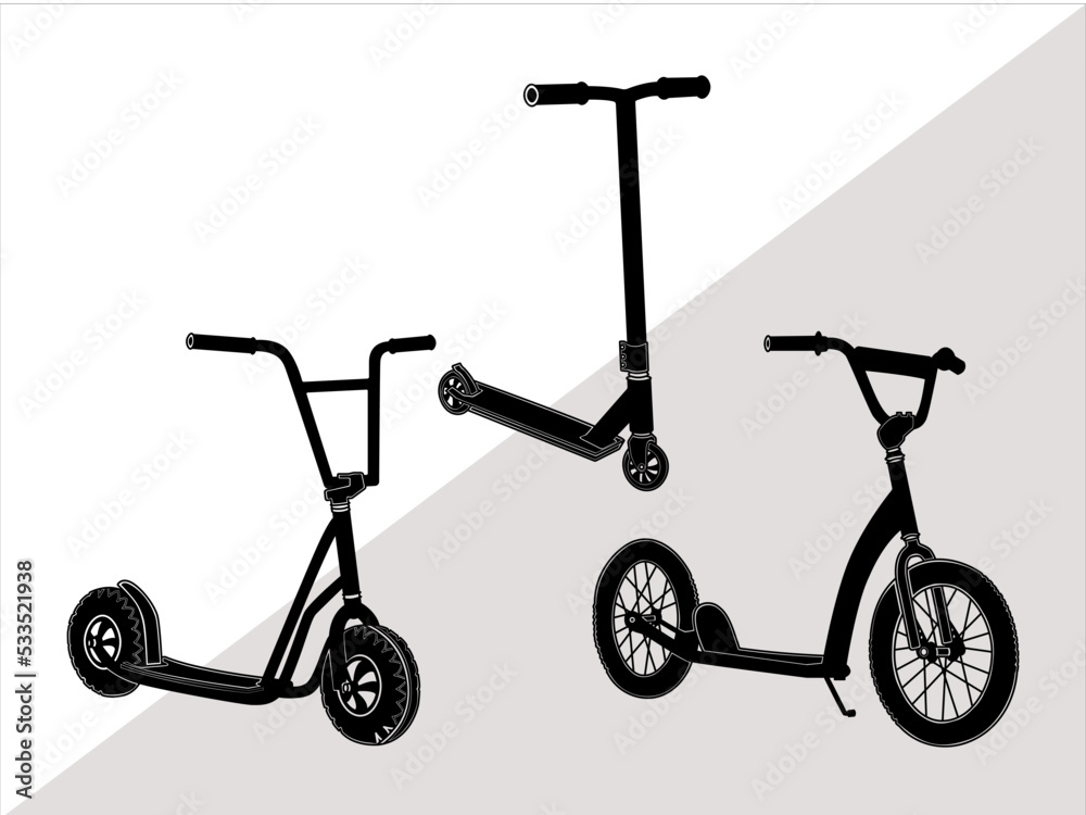 Vektor Stunt Scooter svg, Scooter vector, Scooter svg, Scooter clipart ...