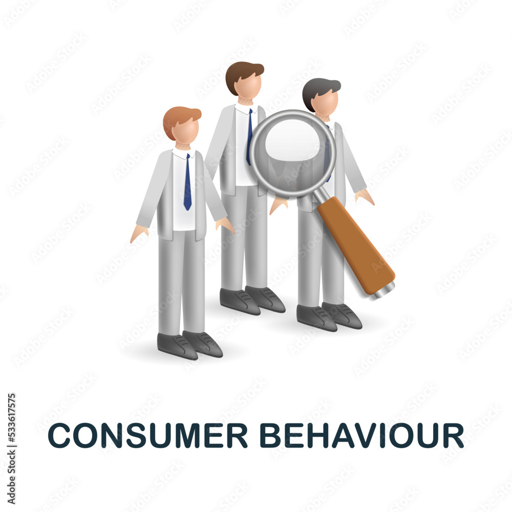 Stock-Vektorgrafik „Consumer Behaviour icon. 3d illustration from ...