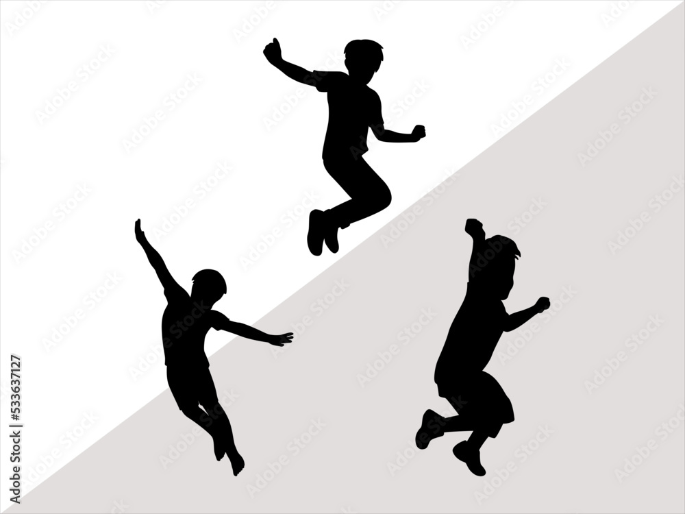 Image vectorielle Stock Kids Jumping SVG Cut Files | Kids Jumping ...