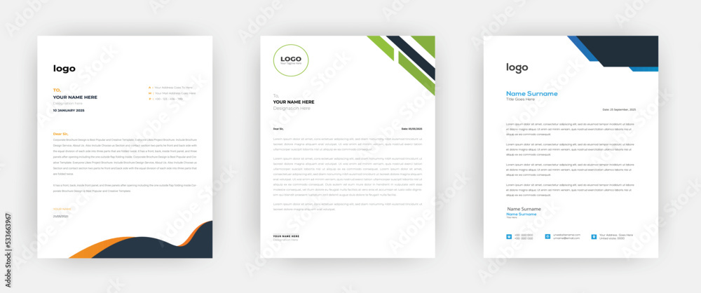 Creative letterhead Elegant and minimalist style letterhead template ...
