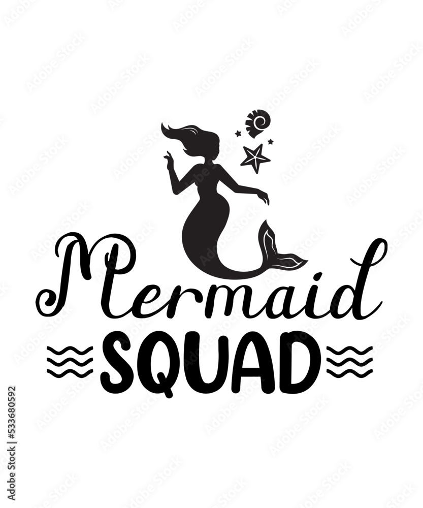 Mermaid Svg Bundle,Mermaid Svg,Give Me Vitamin Sea Svg,Birthday Girl ...