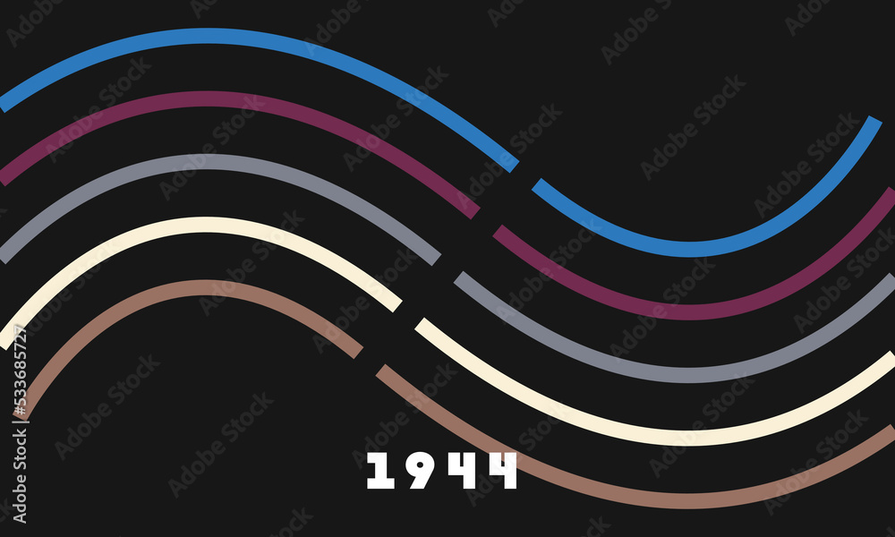 Abstract colorful 40s background vector. Vintage retro style wallpaper ...