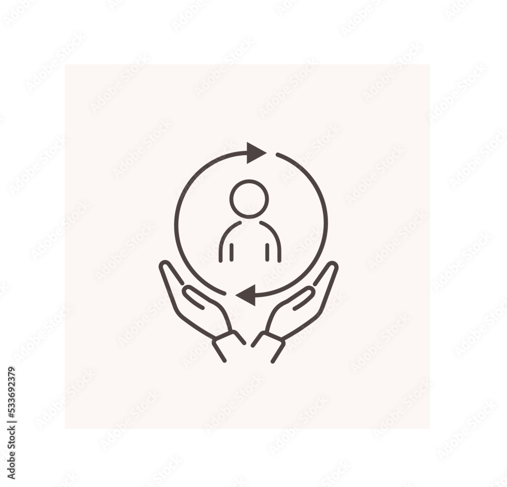 Vetor Icon and logo of inclusion, diversity and equality. Worker icon ...