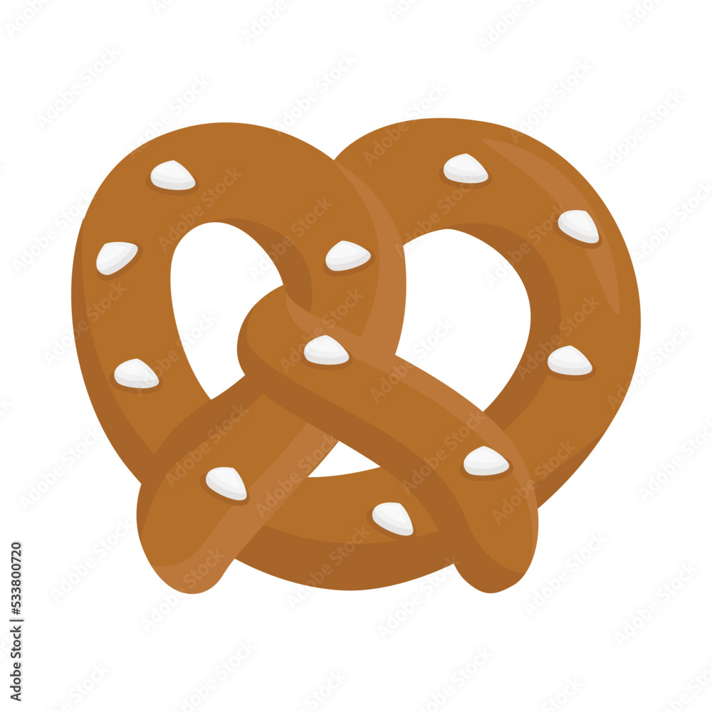 Pretzel Sign Emoji Icon Illustration. Bakery Vector Symbol Emoticon ...