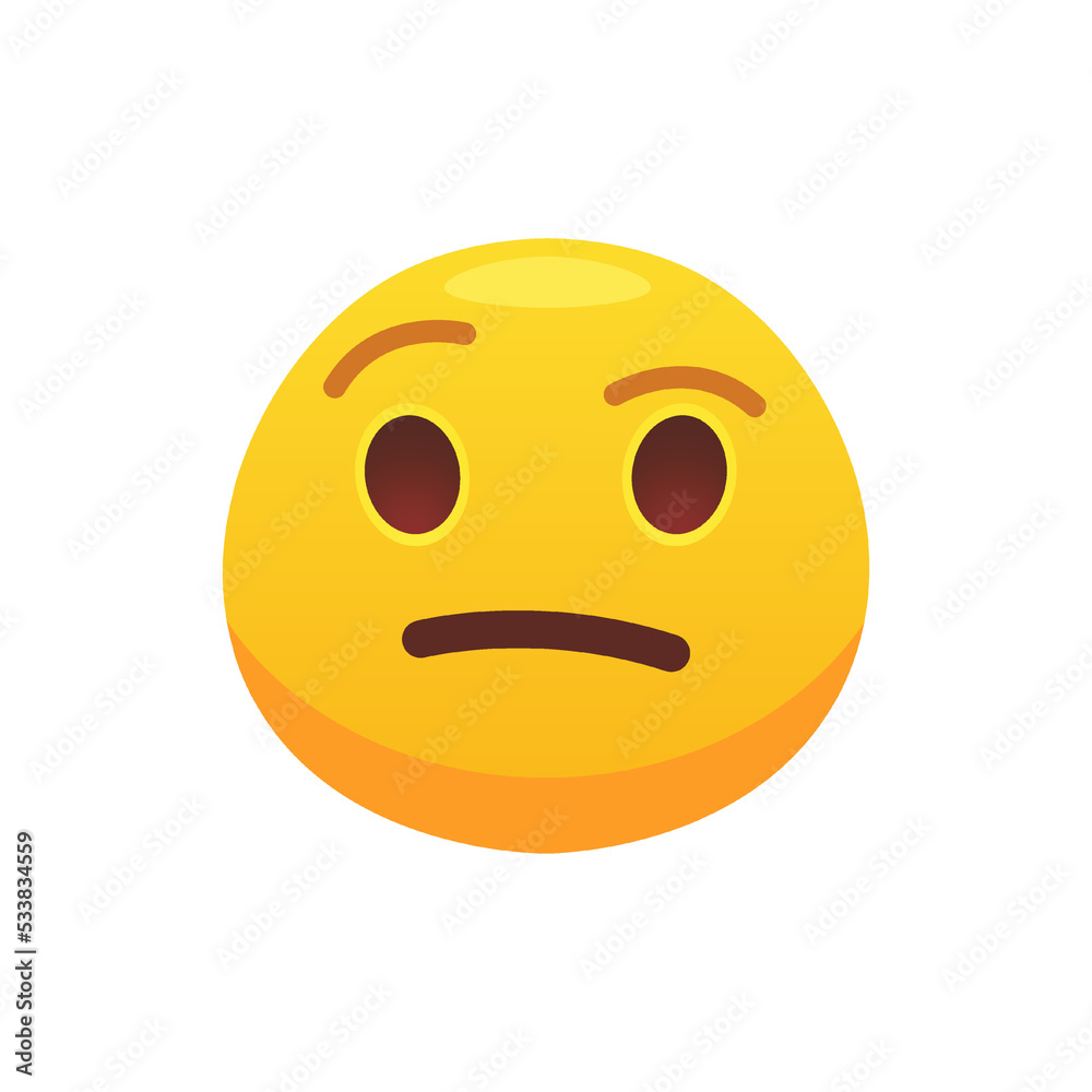 Feeling expression. Face emoji flat icon for web design. Yellow emotion ...