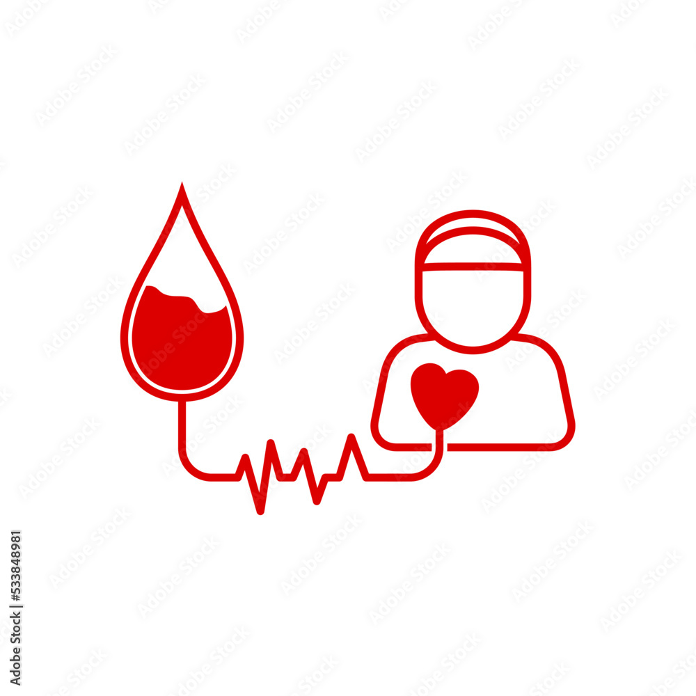 blood transfusion vector. medicine logo, medical icon. Logo design ...
