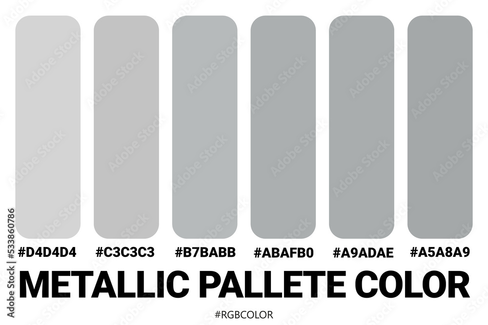 A Collection of Accurately Metallic Color Palettes with Codes, Perfect ...