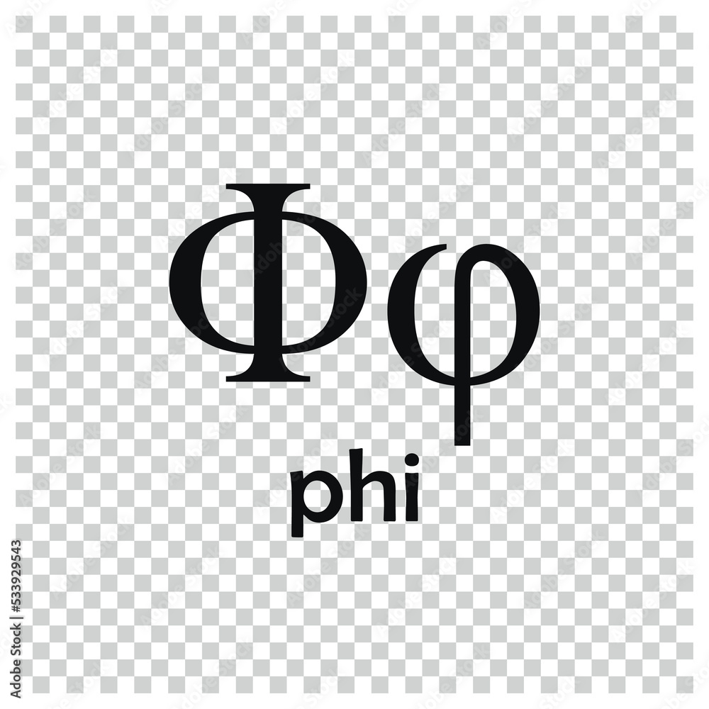 Stock-Vektorgrafik „Simple phi. The Greek alphabet has been used to ...