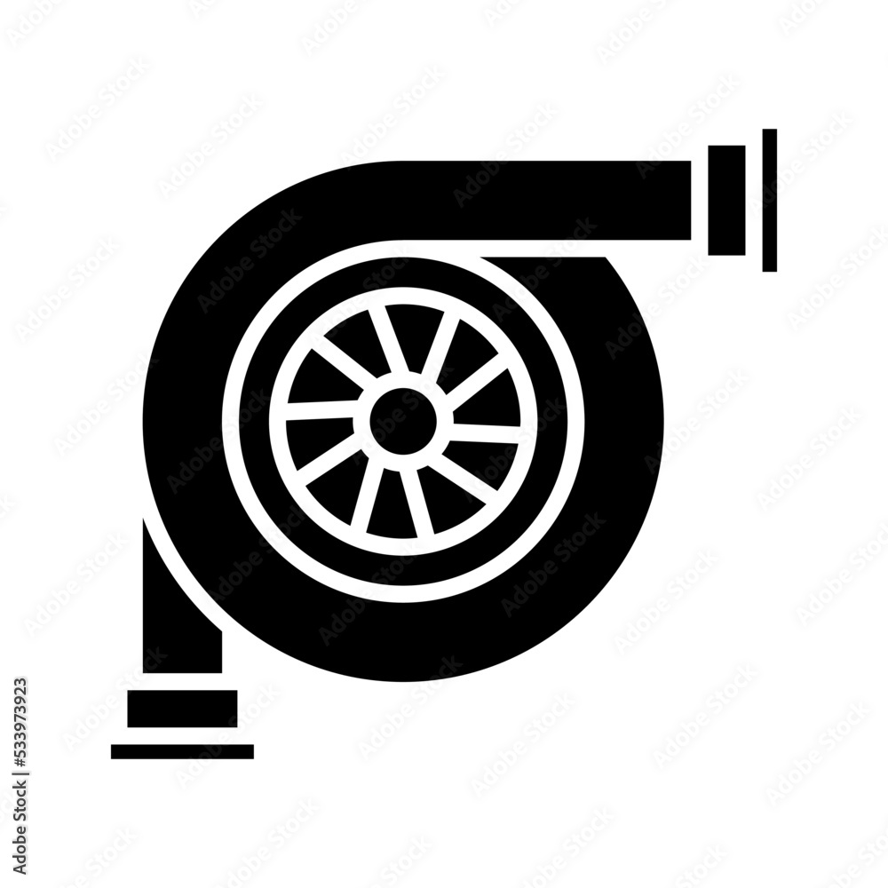 Turbocharger icon. turbo sign. vector illustration Stock Vector | Adobe ...
