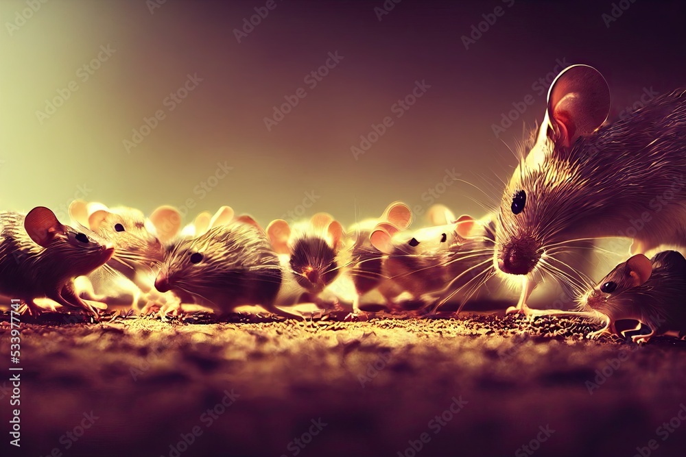 Mice run on urban roads at night in large numbers, causing an epidemic ...