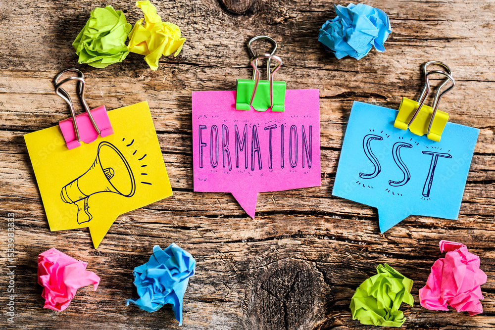 mégaphone acronyme : formation SST (Sauveteur Secouriste au Travail ...