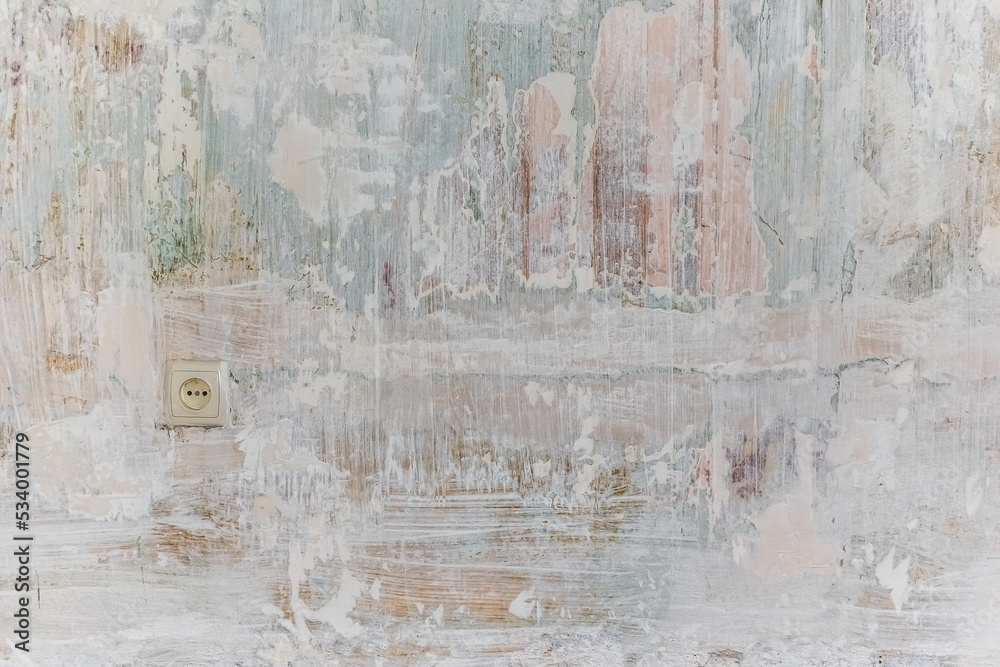 Part of a primed wall in a room. Abstract architecture texture with ...