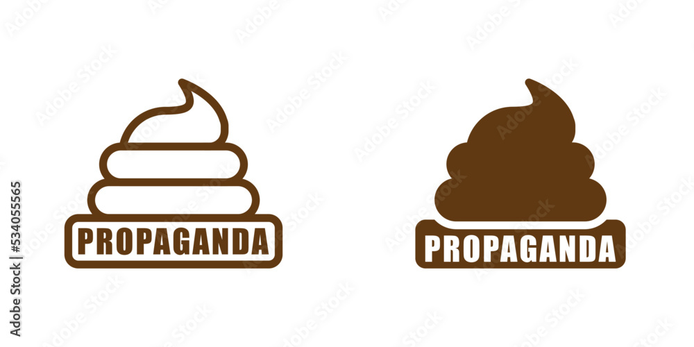 Propaganda symbol. Shit icon with text. Vector illustration. Stock ...