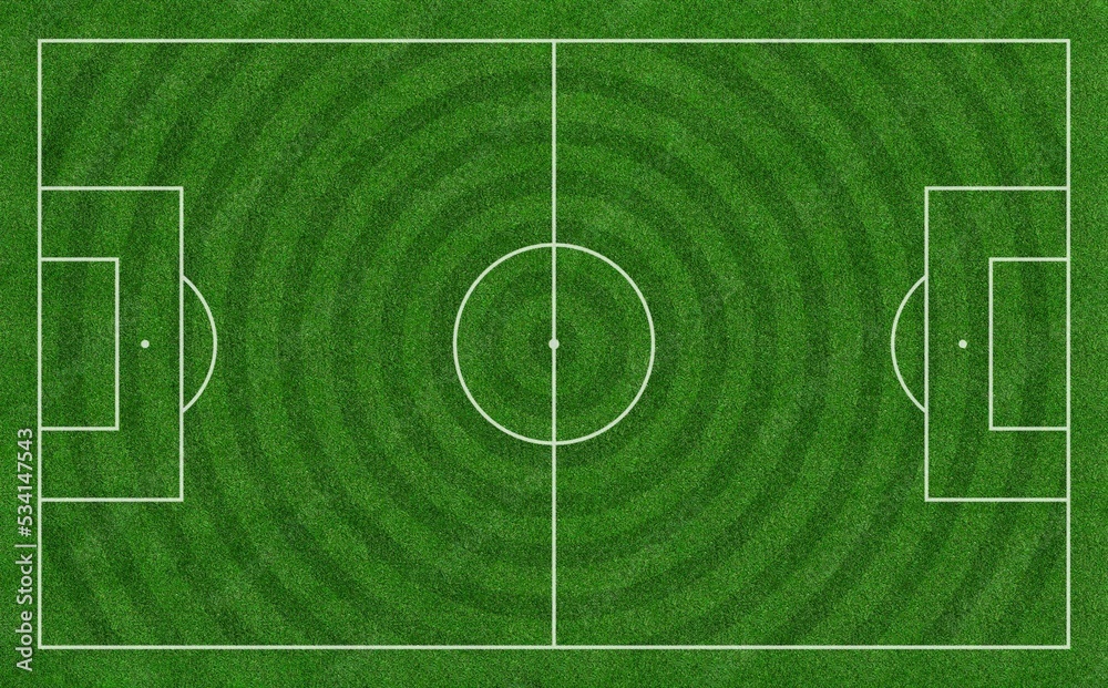 Stock-Foto „Green Soccer Field or Football Field Top View with ...