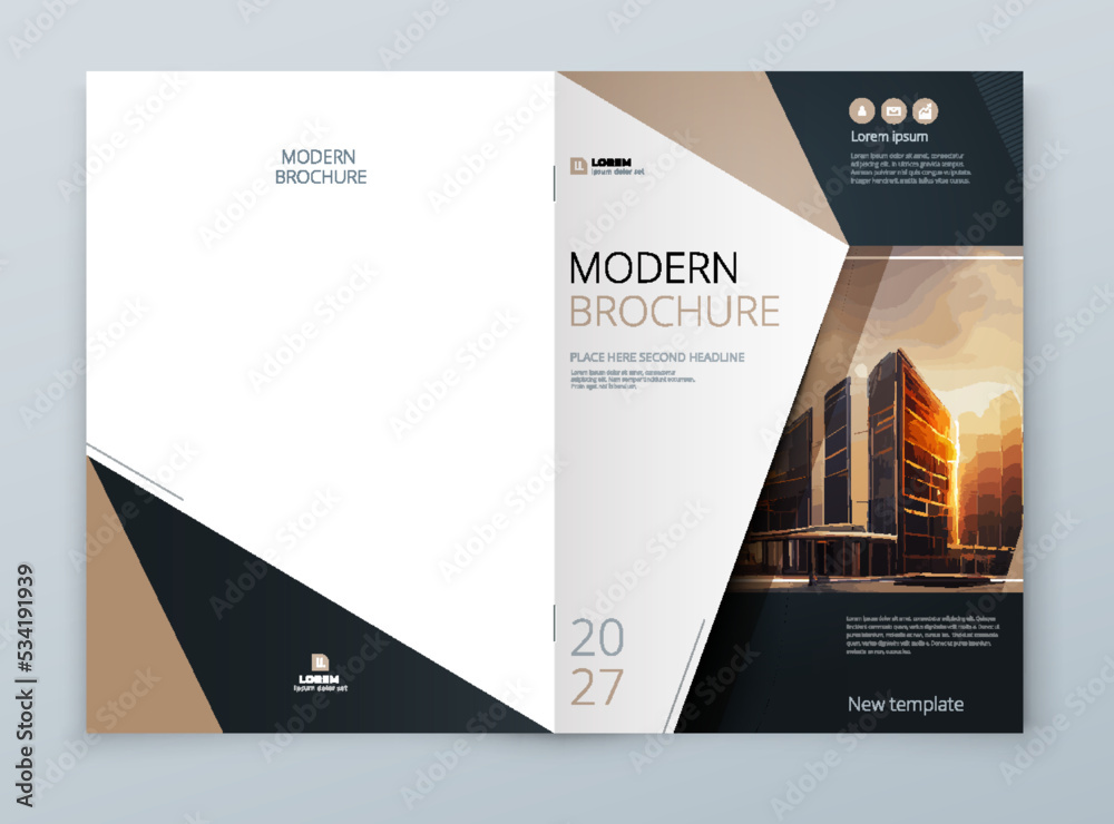 Brochure template layout design. Corporate business annual report ...