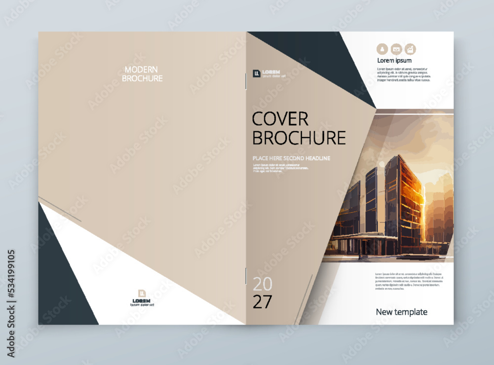 Brochure template layout design. Corporate business annual report ...