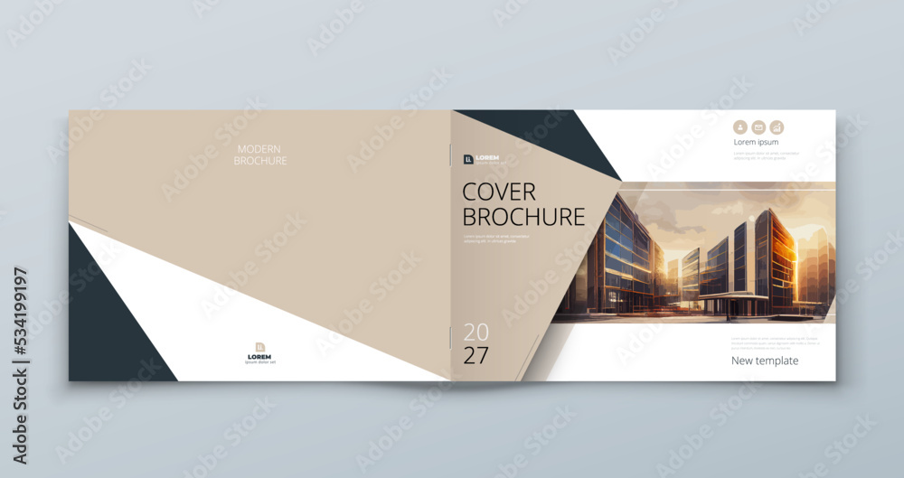 Horizontal Brochure template layout design. Corporate business annual ...