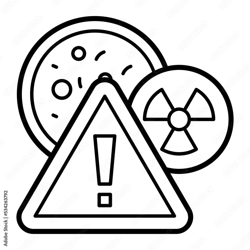 Risk Biological Activity vector line icon design, Biochemistry symbol ...