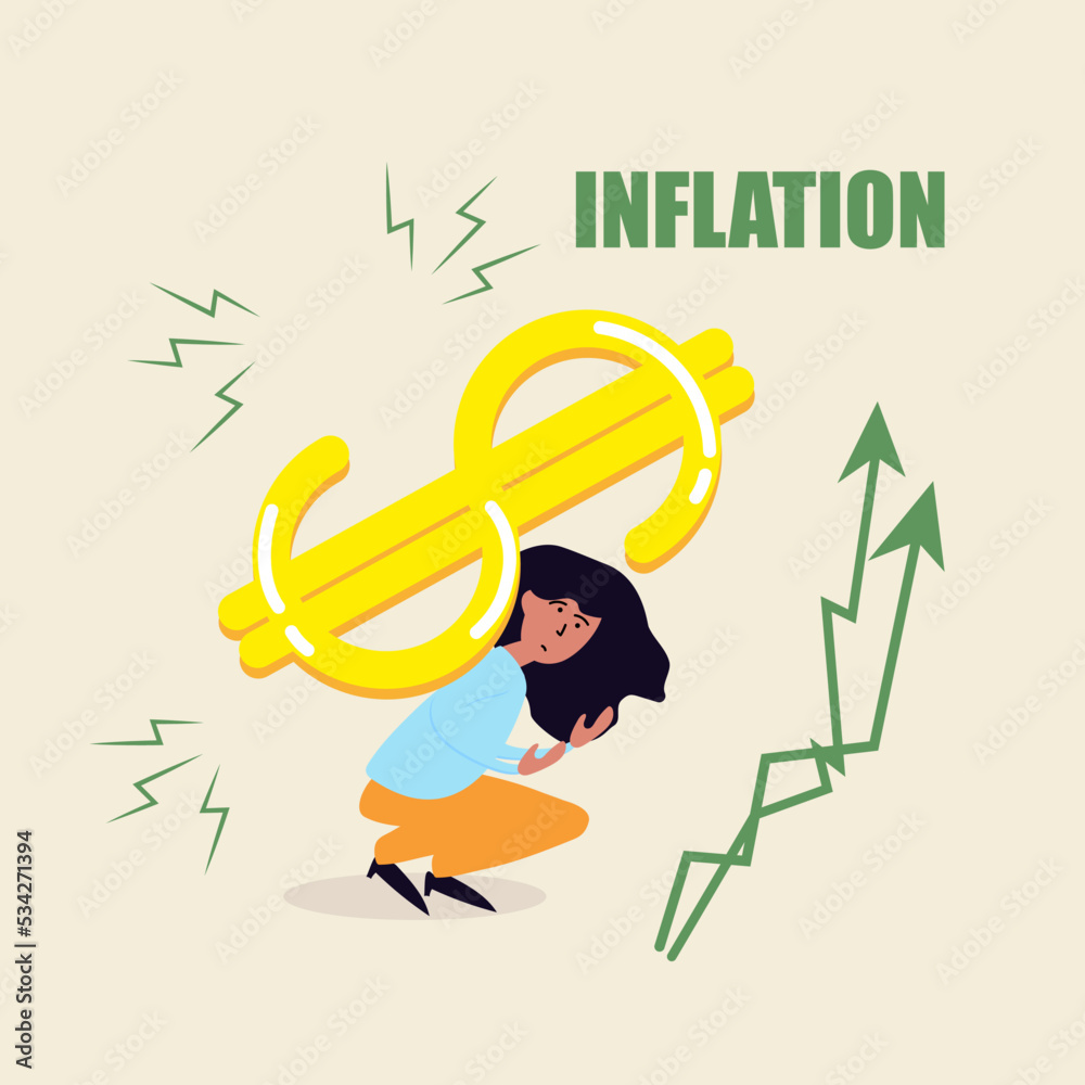 Inflation poster. Arrows are going up. Vector illustration for Web ...
