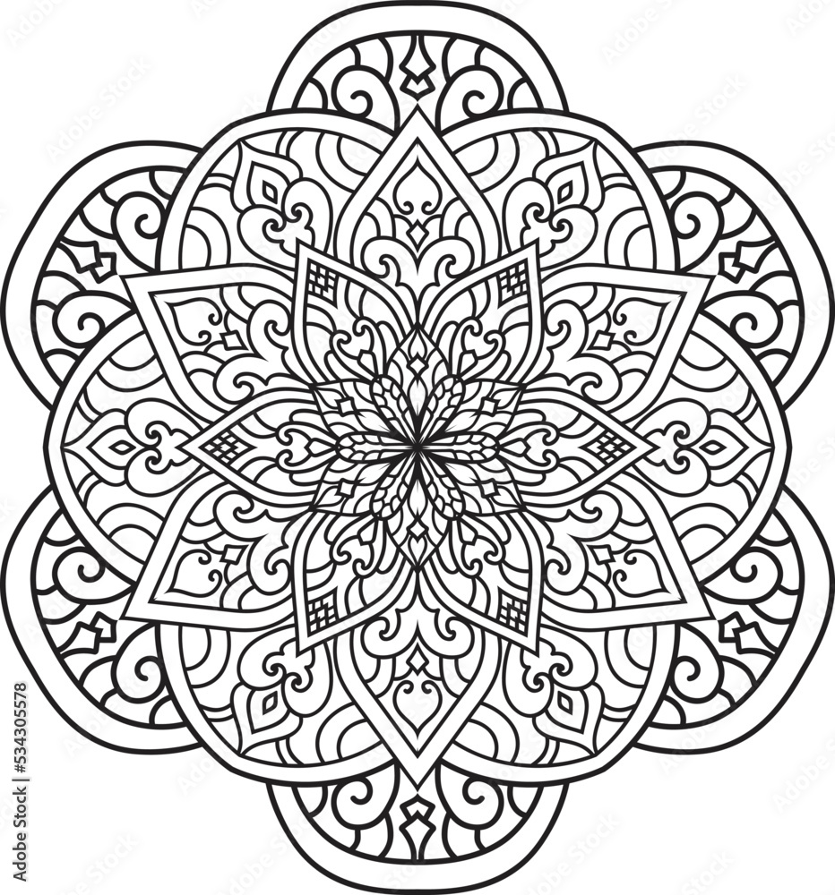 Mandalas for coloring book color pages.Anti-stress coloring book page ...