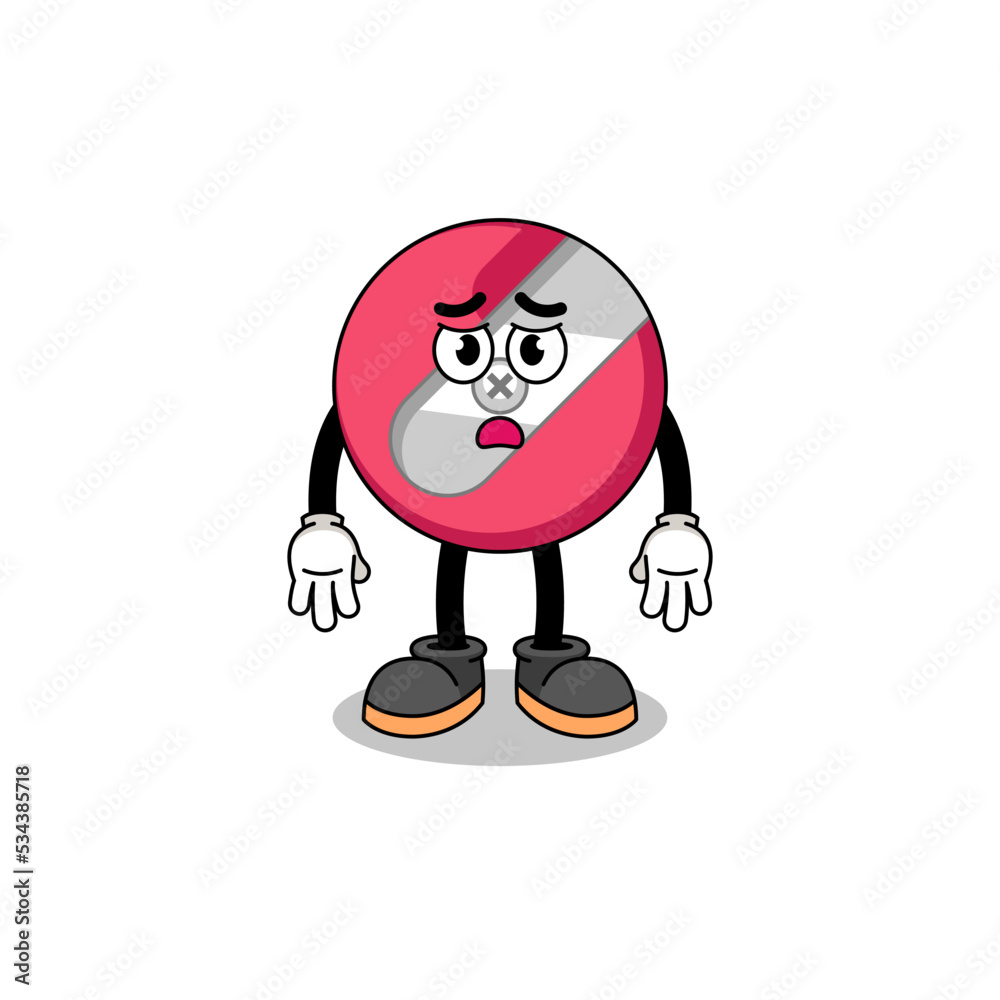 cartoon illustration with sad face Stock Vector | Adobe Stock