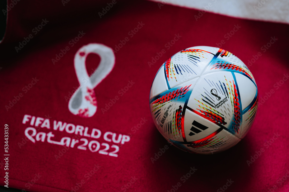 Photo Stock QATAR, DOHA, 18 JULY, 2022: Official World Cup Football ...