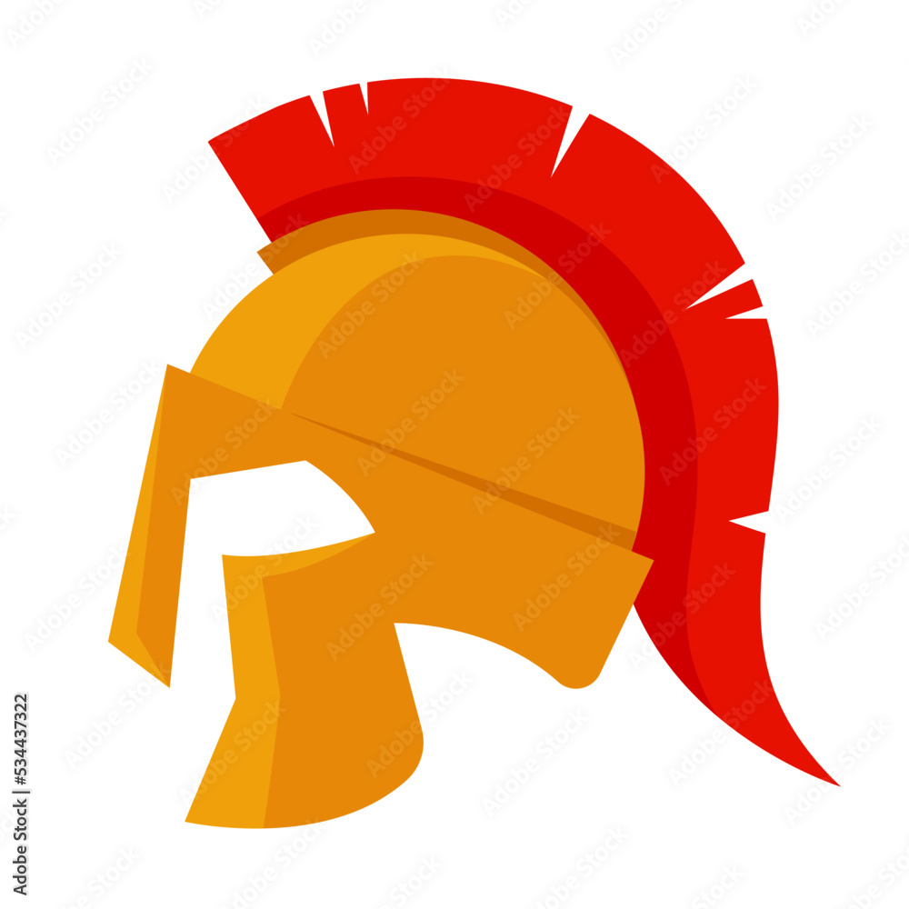gladiator helmet flat vector illustration logo icon clipart Stock ...