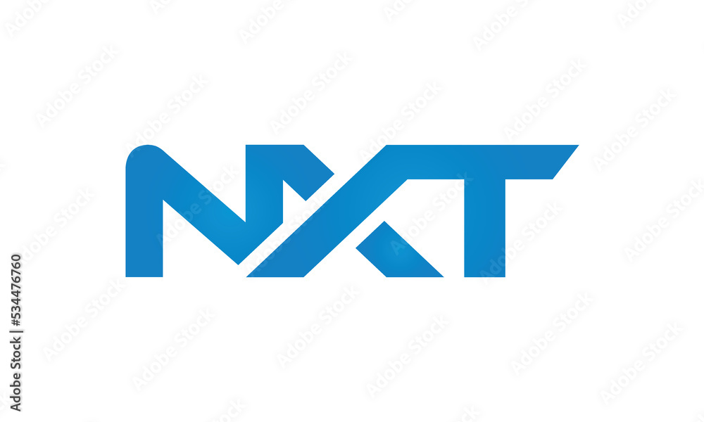 NXT monogram linked letters, creative typography logo icon Stock Vector ...
