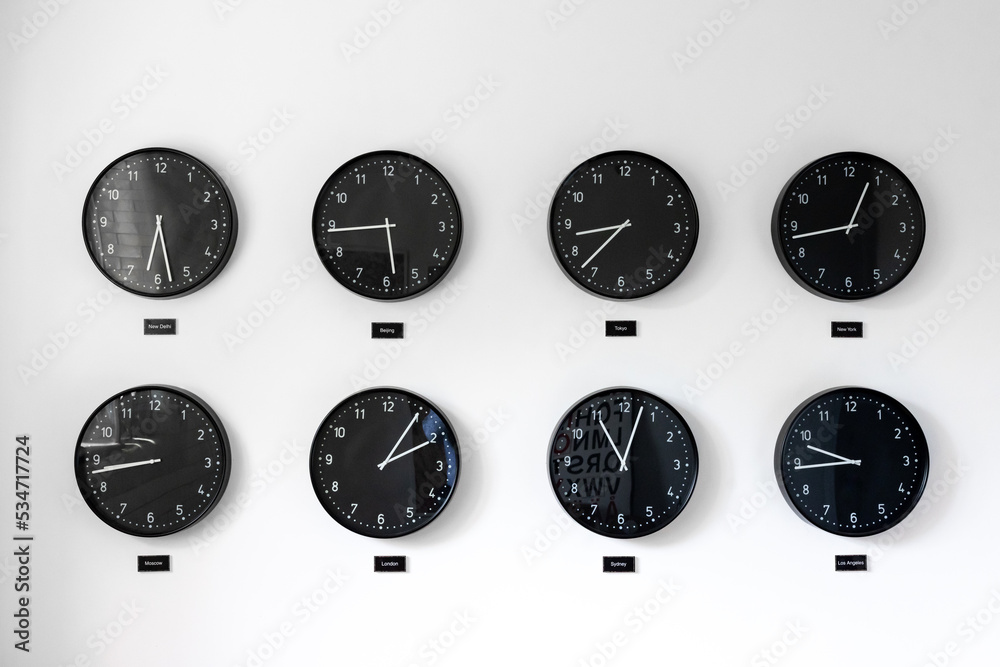 Different times al around the world including Great Britain, Russia and ...