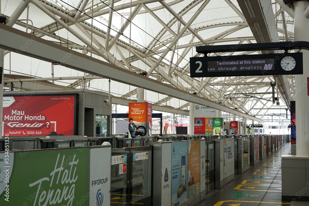 Jakarta, Indonesia. October 2022. Blok M MRT Platform. MRT Jakarta is ...