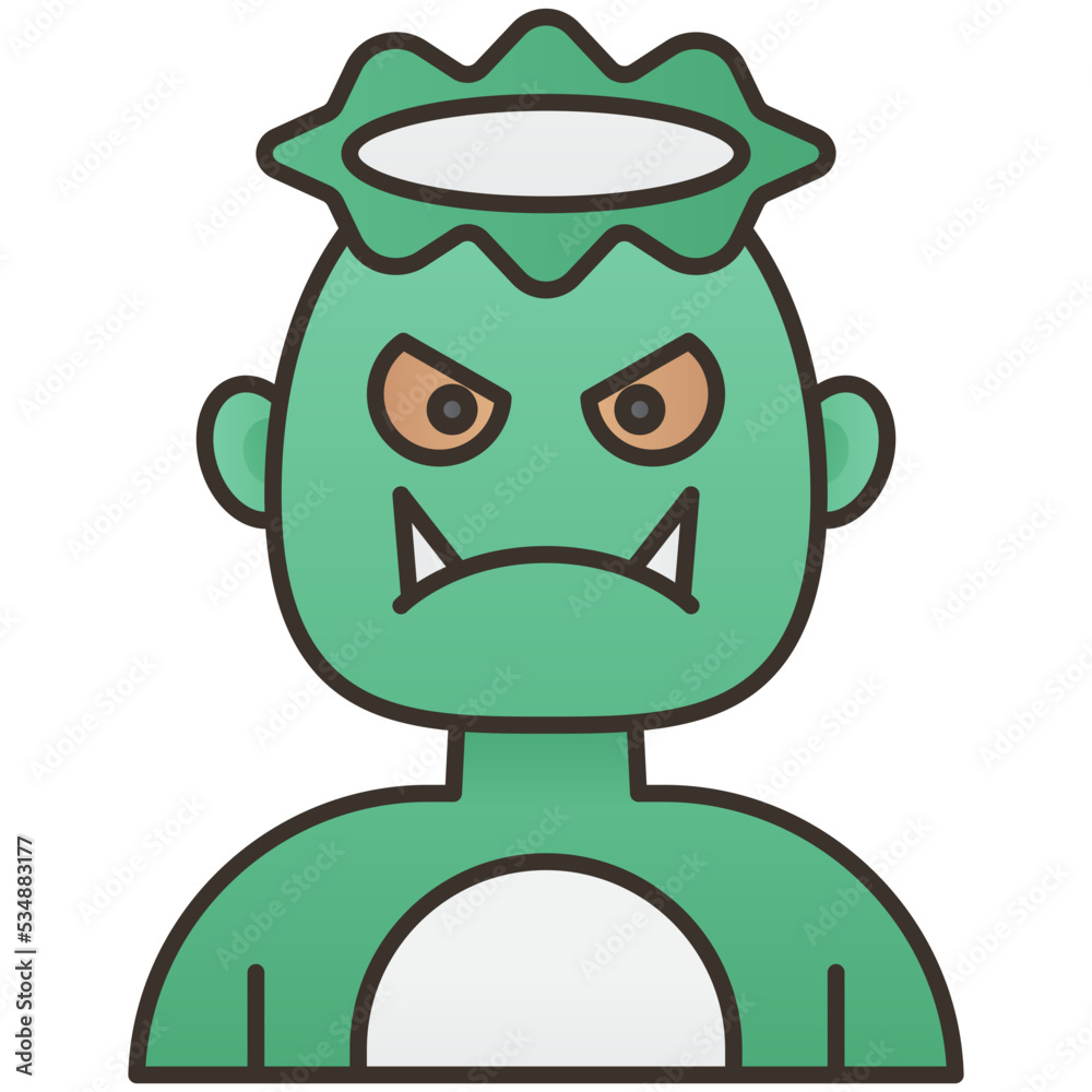 scary icon Stock Vector | Adobe Stock