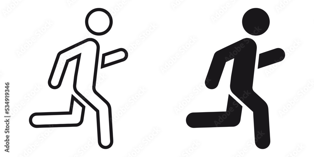 ofvs162 OutlineFilledVectorSign ofvs - person running vector icon ...