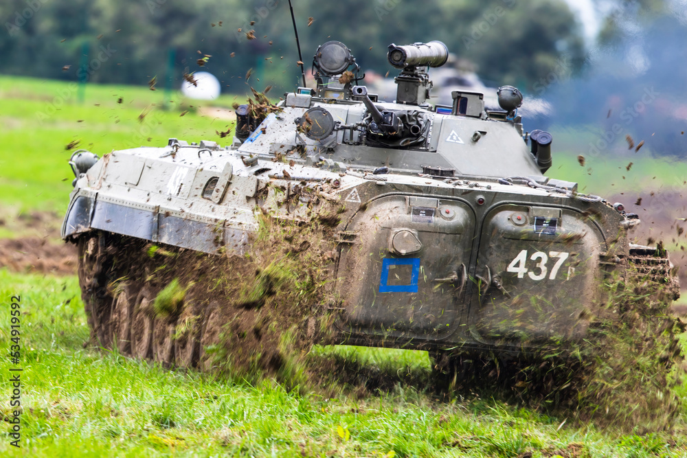 Ostrava Czech Republic 2022-09-15 The BMP-2 is an amphibious infantry ...