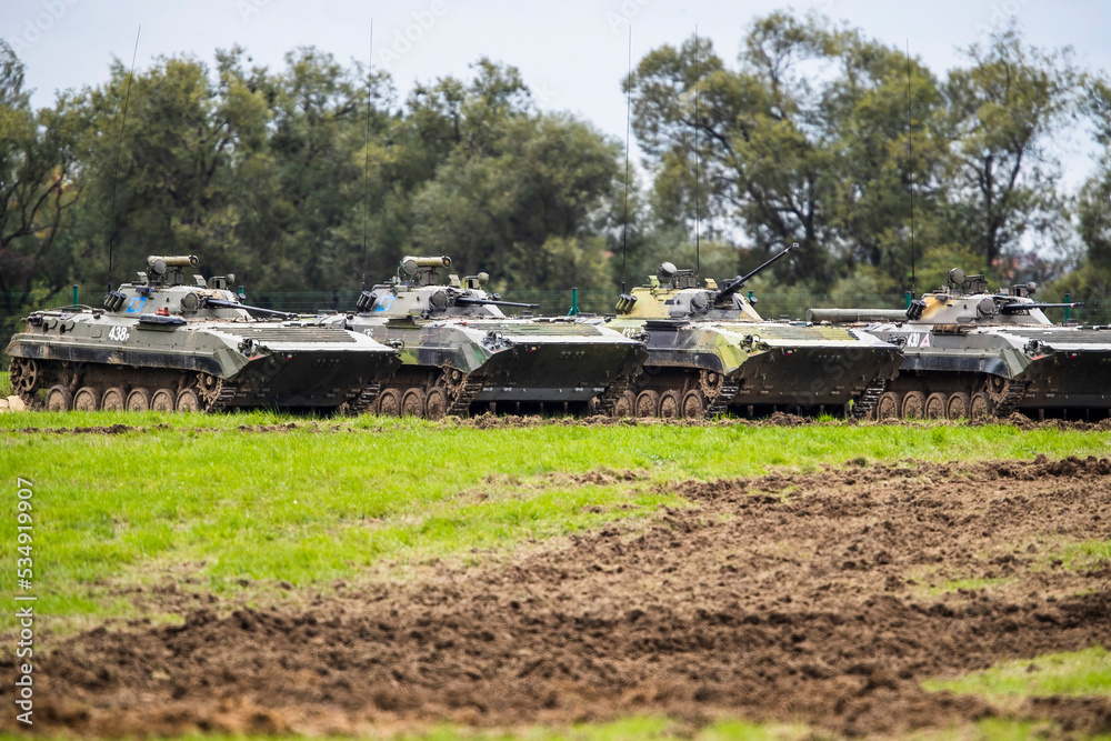 Ostrava Czech Republic 2022-09-15 The BMP-2 is an amphibious infantry ...