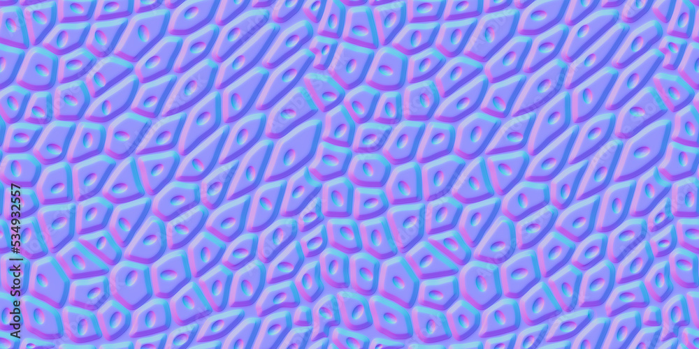 Normal map of plant cell texture under a microscope. Bump mapping of ...