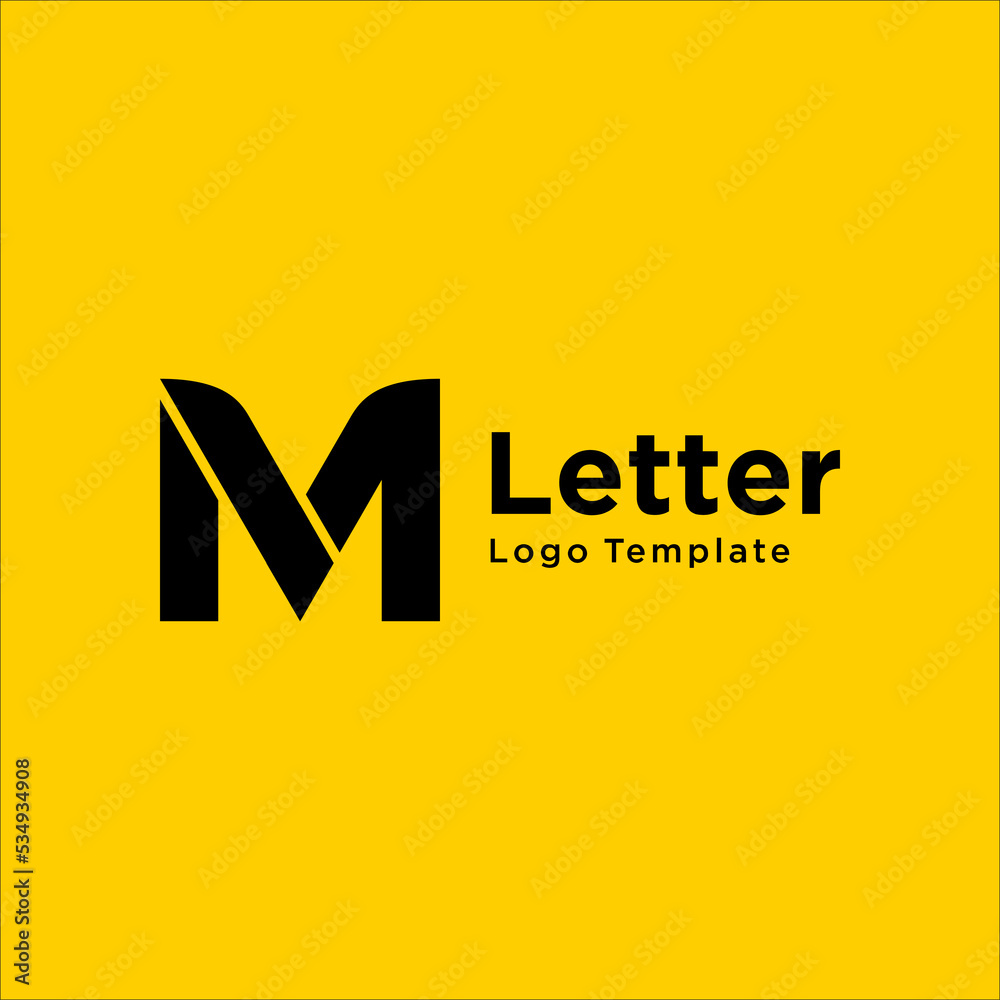 Letter M Logo Design Template Vector Element Stock Vector | Adobe Stock