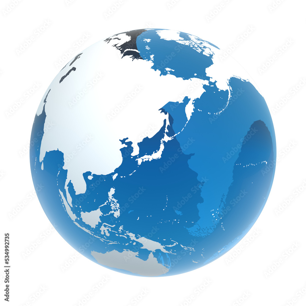 earth globe, japan on world map Stock Illustration | Adobe Stock