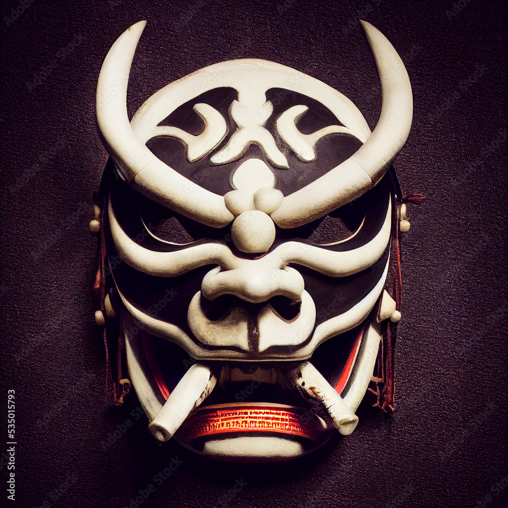 Oni Samurai Mask. Japanese Bushido Art. Oni are yōkai, supernatural ...