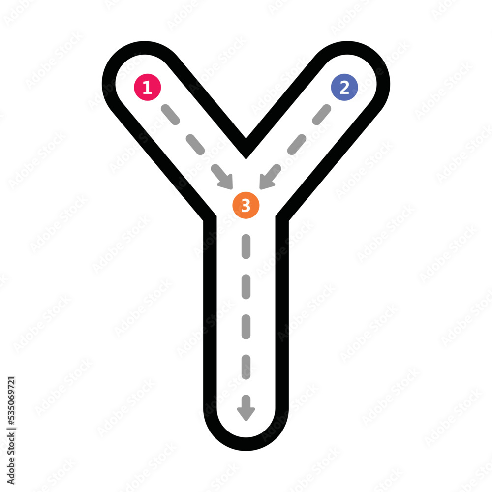 Tracing Alphabet uppercase capital letter Y prewriting dotted line ...