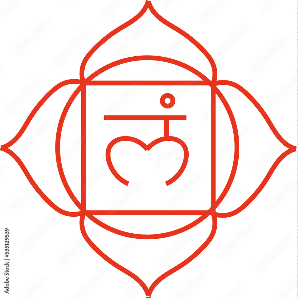 Root chakra symbol Stock Illustration | Adobe Stock