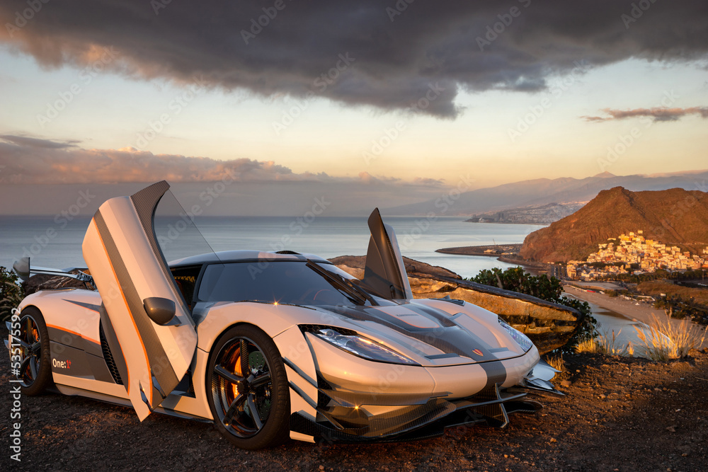 Photo Stock Koenigsegg One:1 - a hypercar designed by the Swedish ...