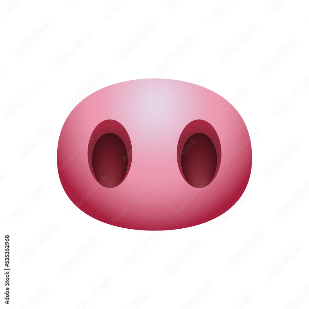 Pig nose emoji icon. Pig snout symbol modern, simple, vector, icon for ...