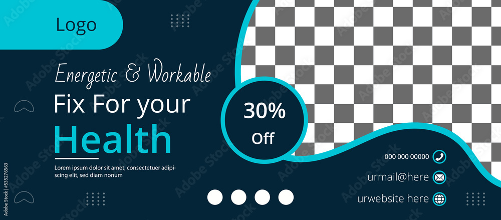 vector medical facebook banner design. healthcare clinic modern social ...