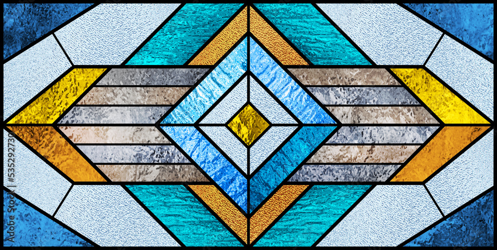Stained glass window. Abstract colorful stained-glass background. Art ...